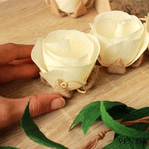 Rustic Wedding Decor Paper Table Flowers Set of 10 Rustic - Etsy