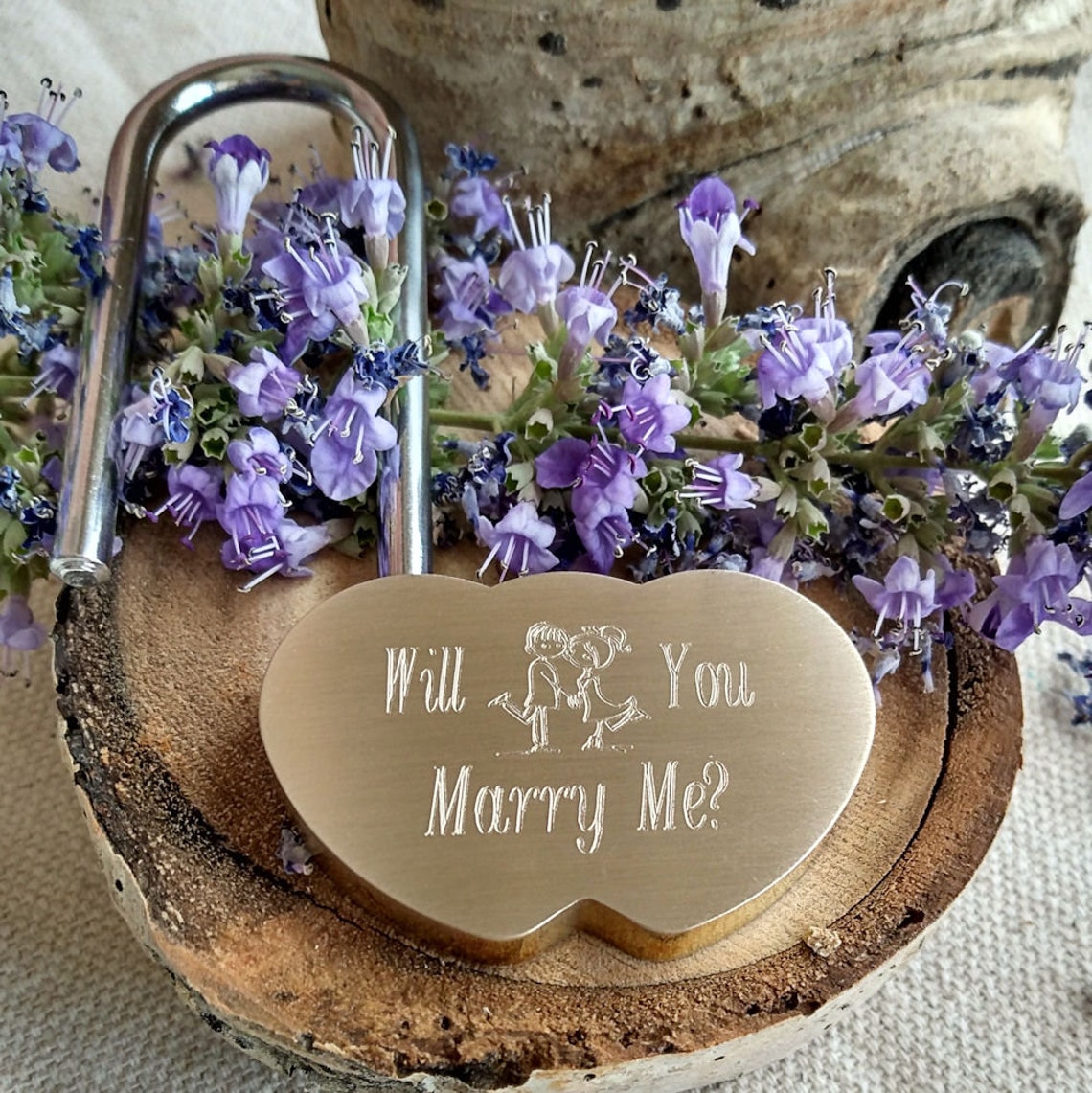 Lovelocks Solid Brass Love Lock Double Heart Padlock, Wedding Lock ...