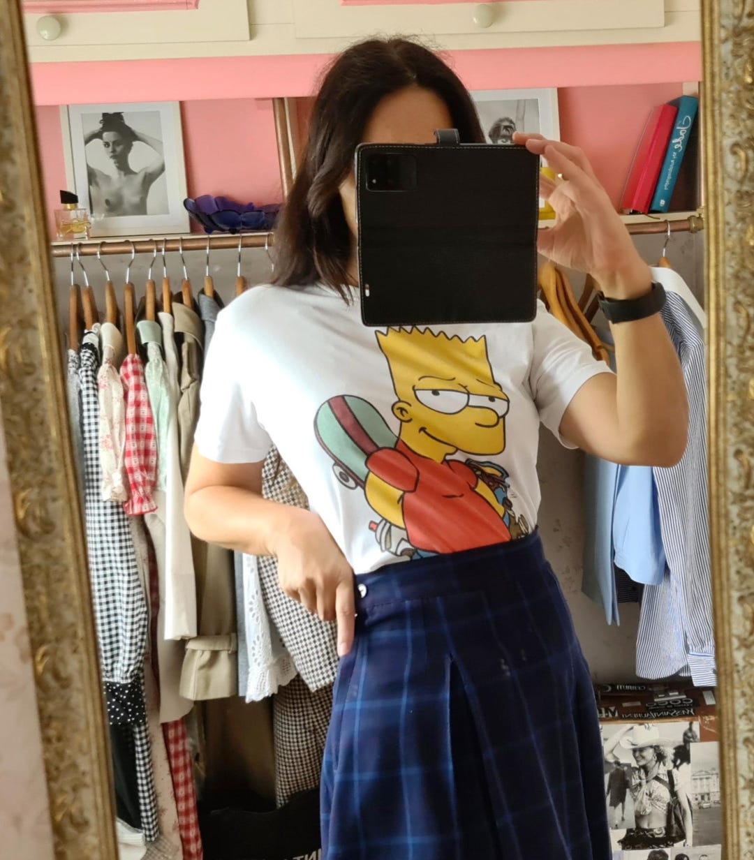 Vintage Graphic Shirt Bart Simpson Skateboard T-shirt - Etsy