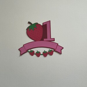 Strawberry Cake Topper SVG – ‘berry Sweet One’ First Birthday Party ...
