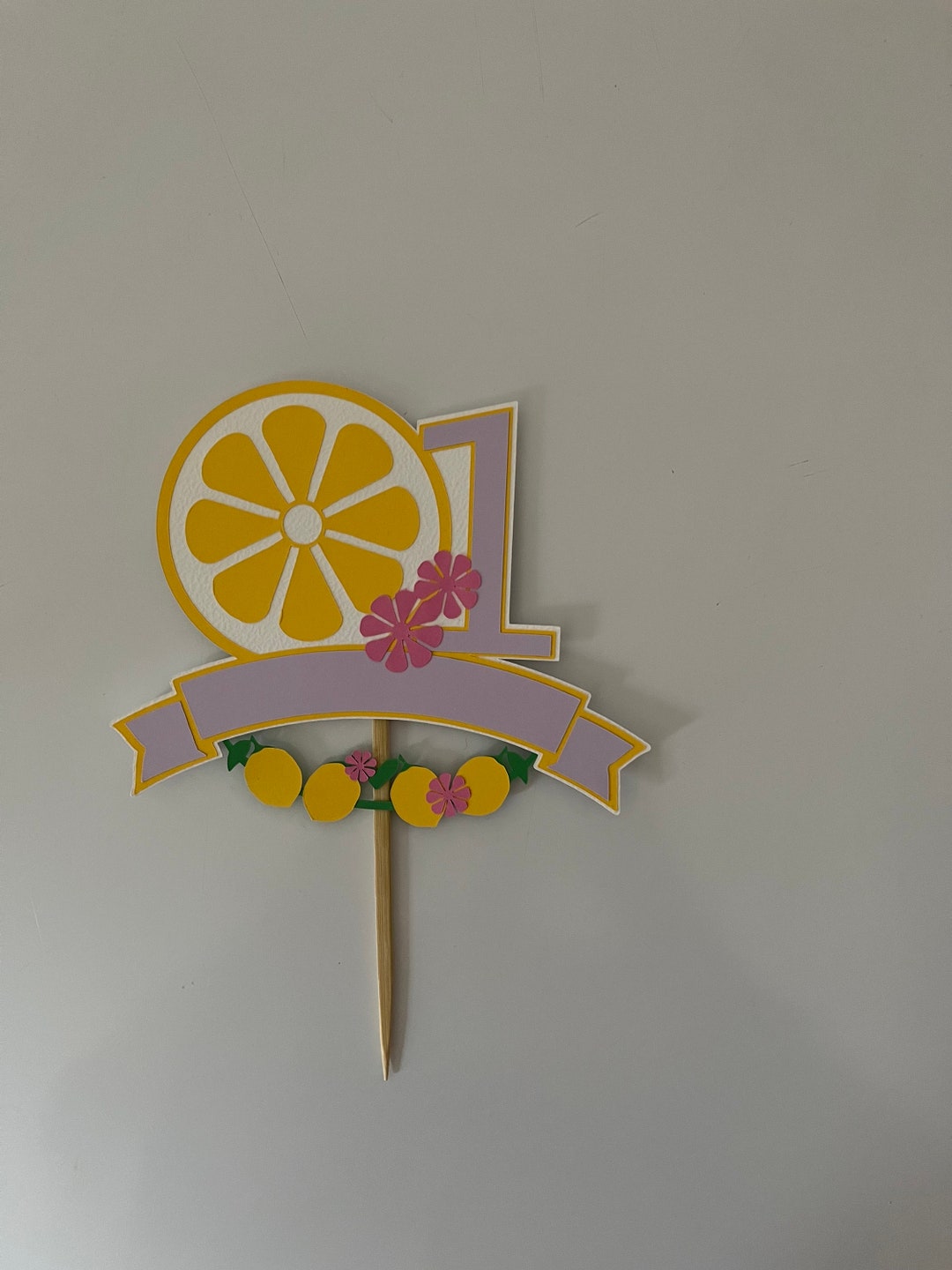 LEM ONE – Lemonade First Birthday Cake Topper & High Chair Banner | Lem ...