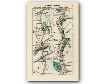 Antique Epinal Map - Etsy