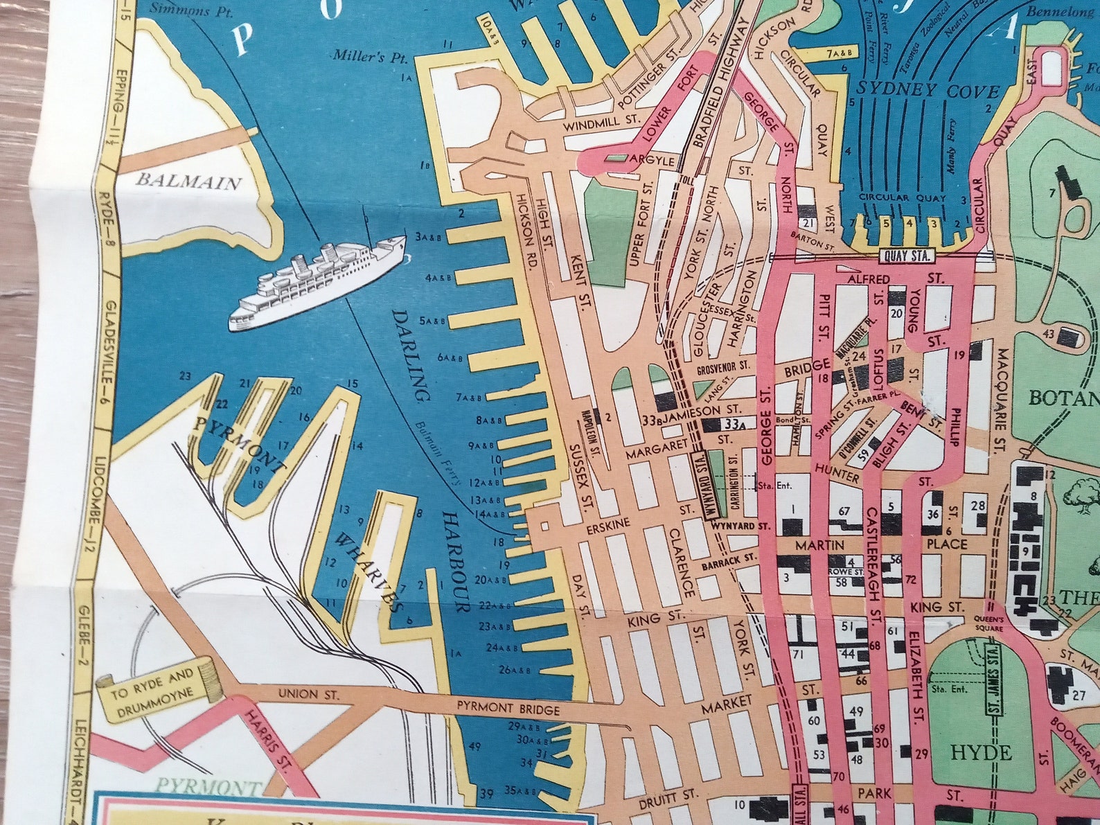 C.1957 Guide Map of the City of Sydney Including King's - Etsy