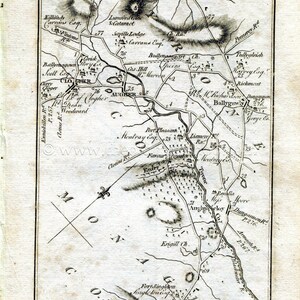 1778 Taylor & Skinner Antique Ireland Road Map 35/36 Emyvale Aughnacloy ...