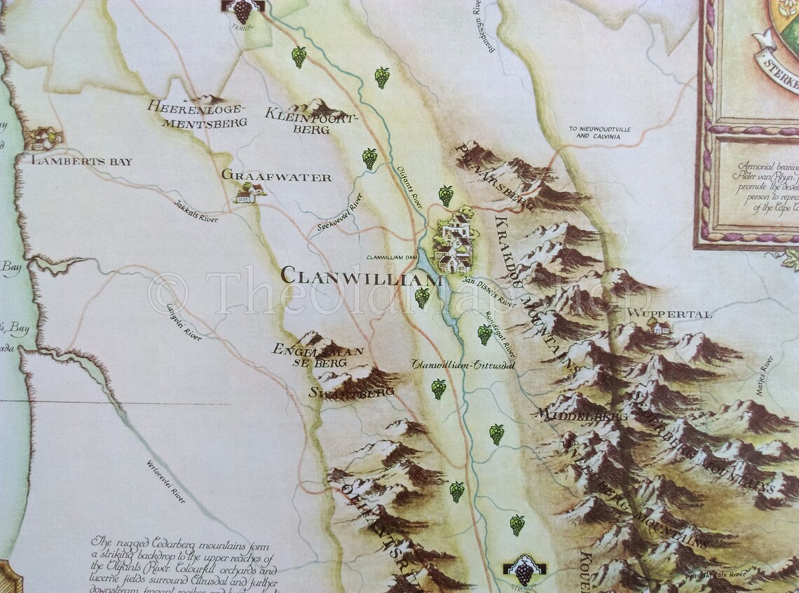 South Africa Olifantsrivier Olifants River Wine Region - Etsy