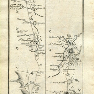 1778 Taylor & Skinner Antique Ireland Road Map 123/124 Ballyhooly ...