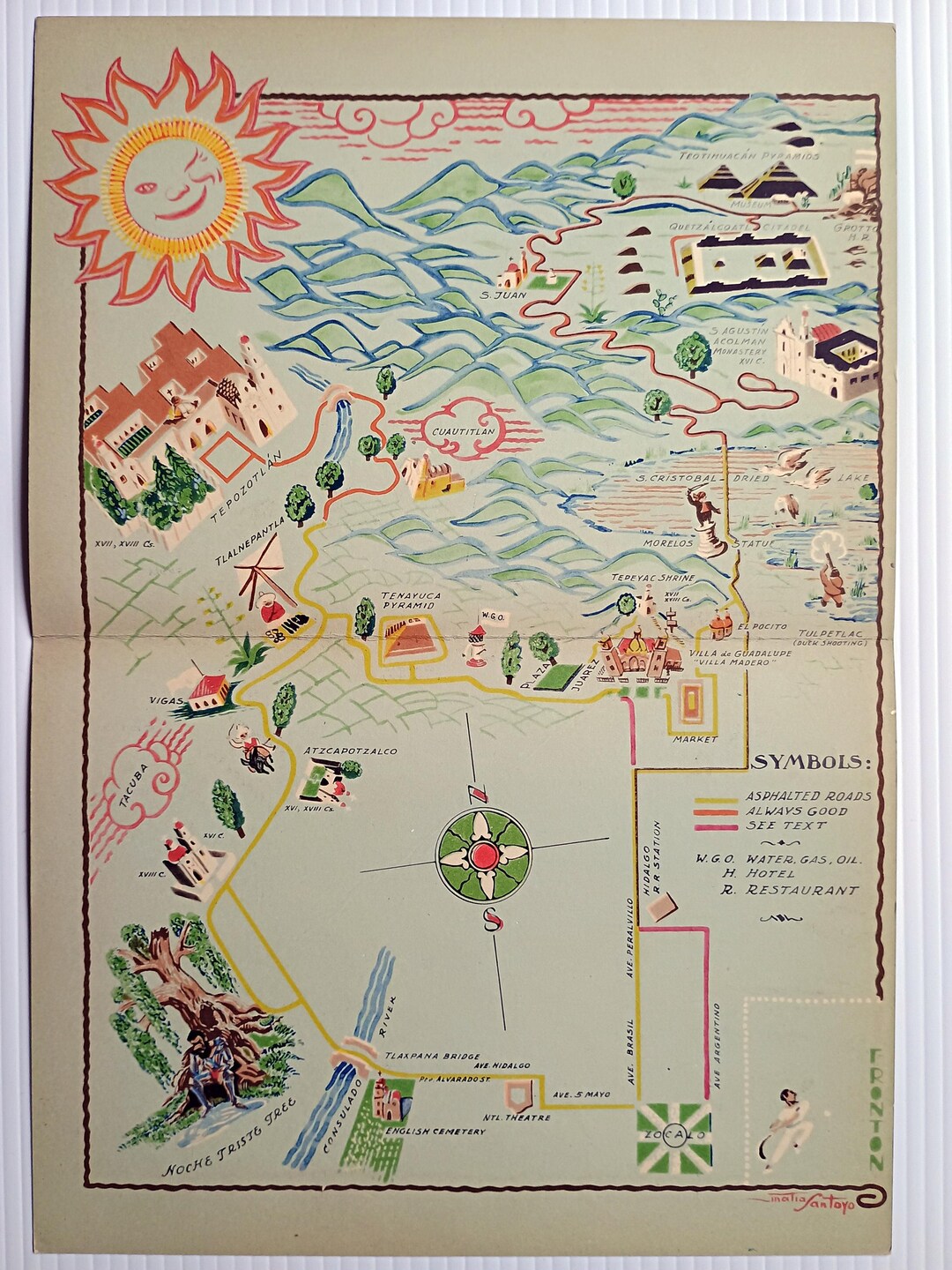 1935 Matias Santoyo, Tepotzotlan, Teotihuacan Pyramids, Cuautitlan ...