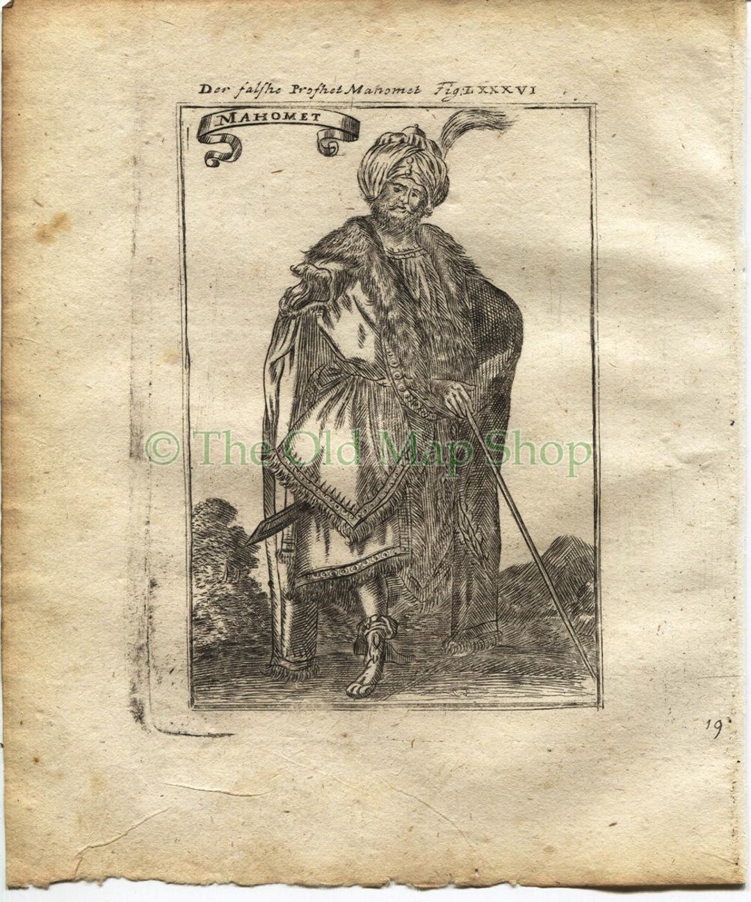 1719 Manesson Mallet mahomet Muhammad, Antique Print Published by ...