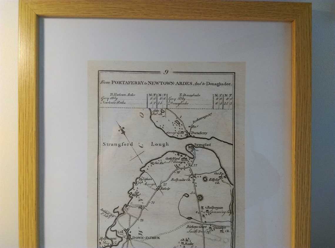 Antique Ireland Road Map Bawnboy Cavan Swanlinbar Granard - Etsy