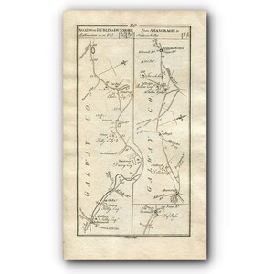 1778 Taylor & Skinner Antique Ireland Road Map 79/80 Castlebar ...