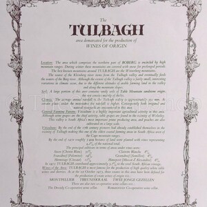 South Africa, Tulbagh Wine Region Vinyard Winery Map, 1973 Janice Ashby ...