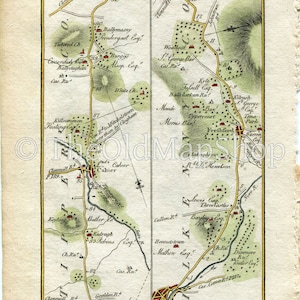 1778 Taylor & Skinner Antique Ireland Road Map 113/114 Mitchelstown ...