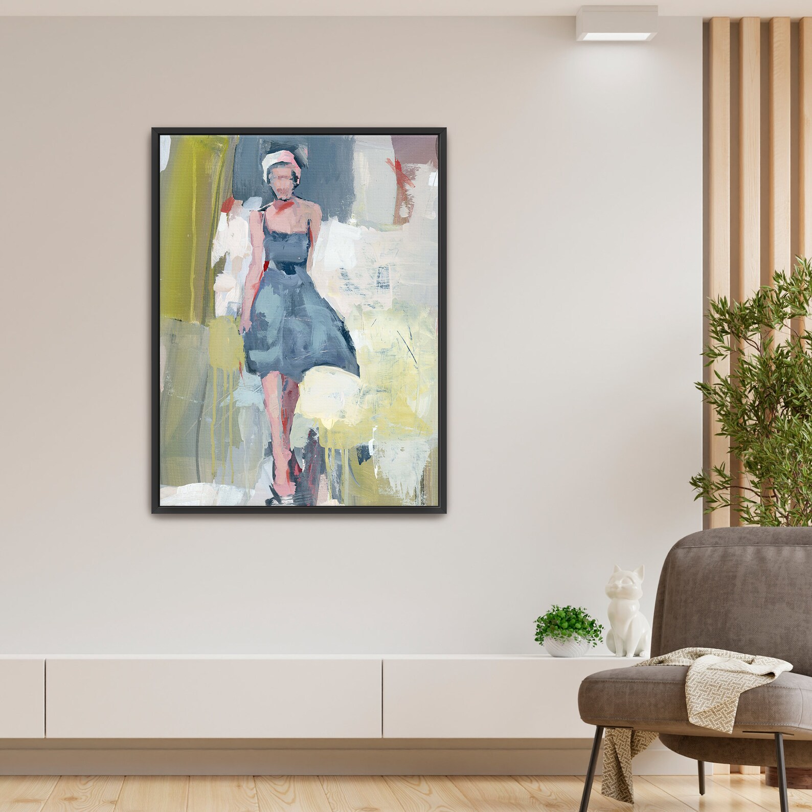 8x10 Contemporary Abstract Figure Print: Vibrant Canvas Art for Modern ...