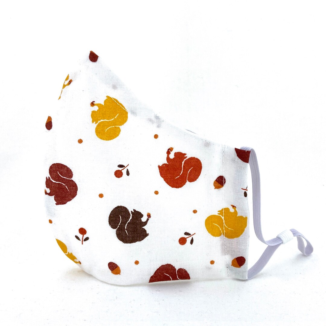 Squirrel Acorn Fitted Mask - Etsy