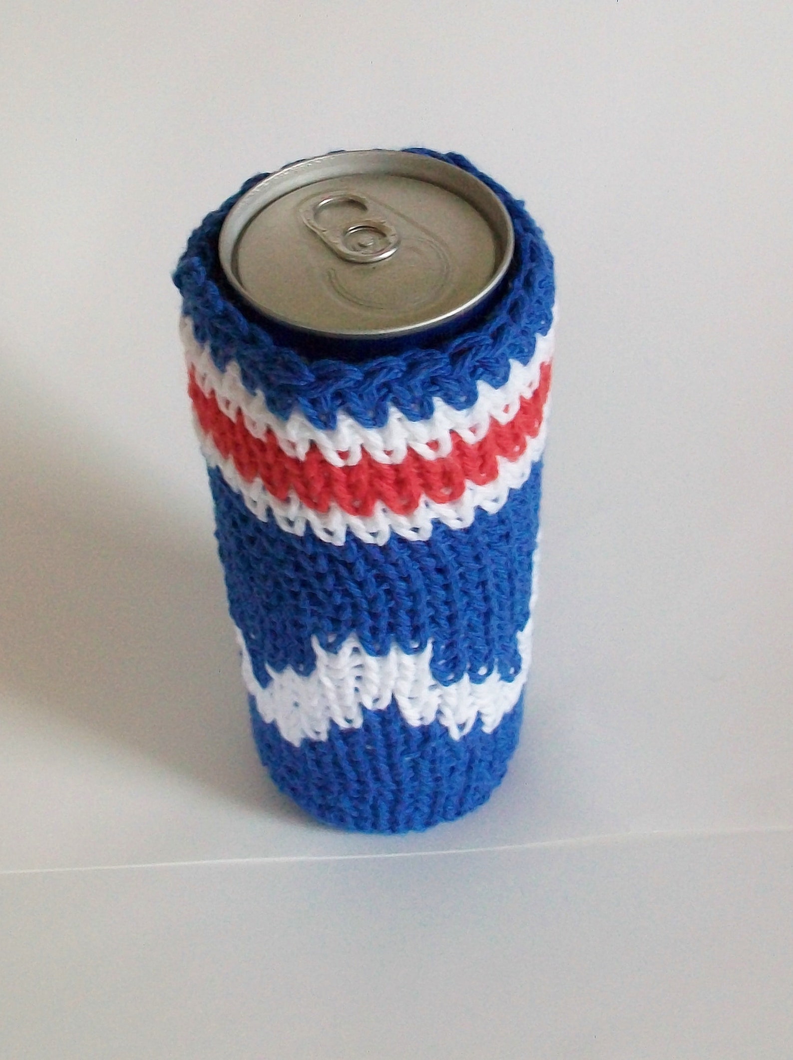 Cubs Drink Coozie Crochet Coozie Red White Blue 24oz Tallboy - Etsy