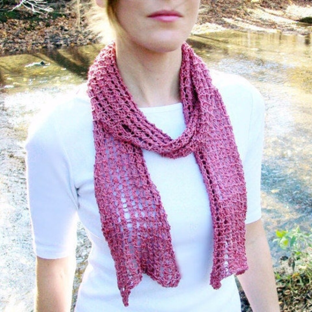 Mesh Lace Scarf KNITTING PATTERN, Loki's Net Scarf, Easy Lace Knit ...