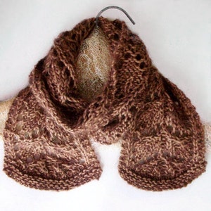 Easy Knit Lace Scarf, KNITTING PATTERN Leaf Scarf, Frosted Fall Leaves ...