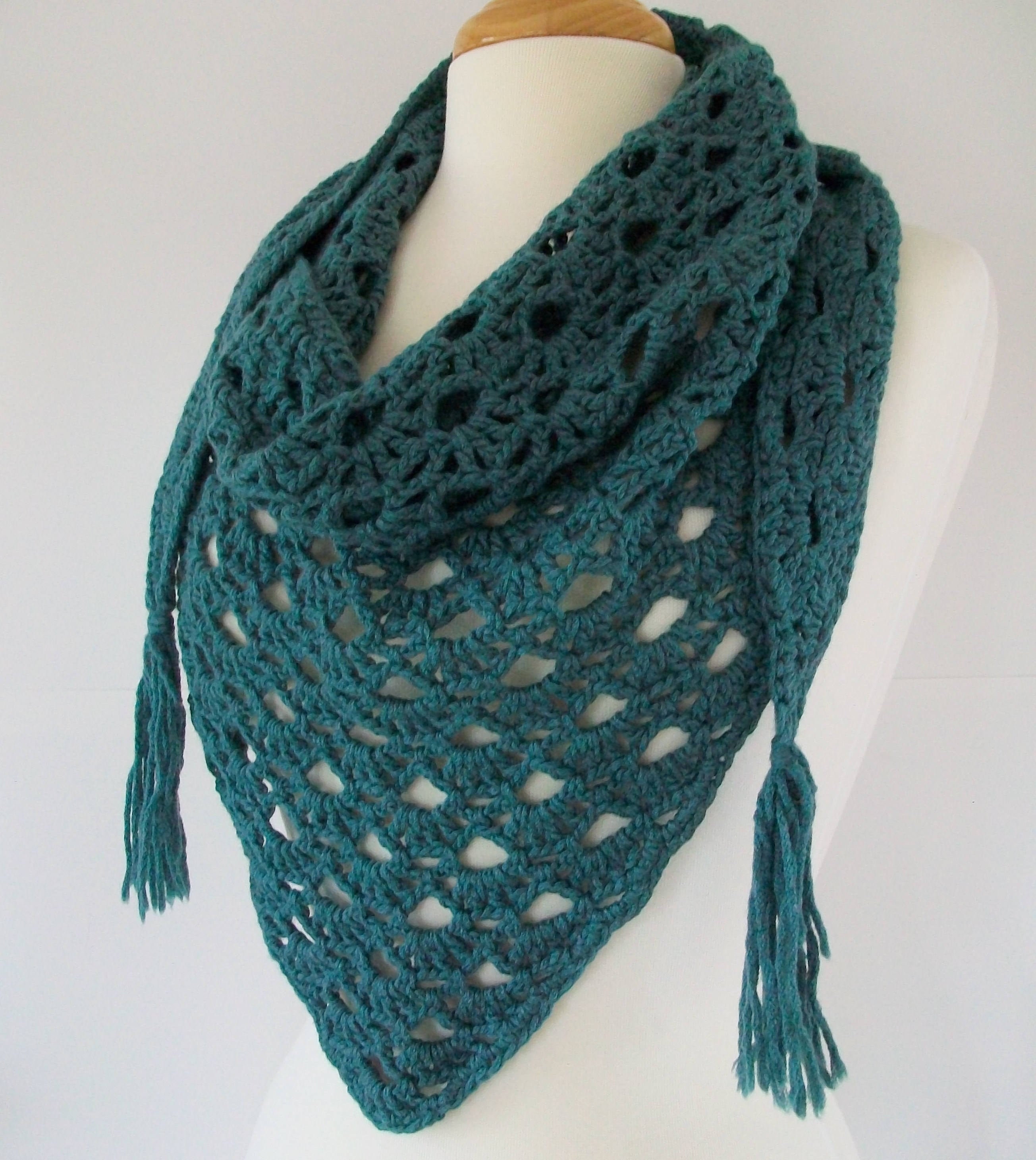 Crochet Triangle Scarf Pattern: Boho Lace Shawl (PDF Pattern) - Etsy