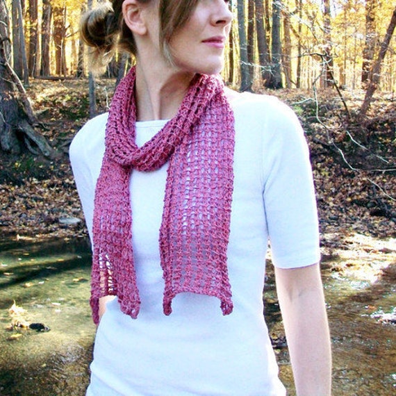 Mesh Lace Scarf KNITTING PATTERN Loki's Net Scarf Easy | Etsy