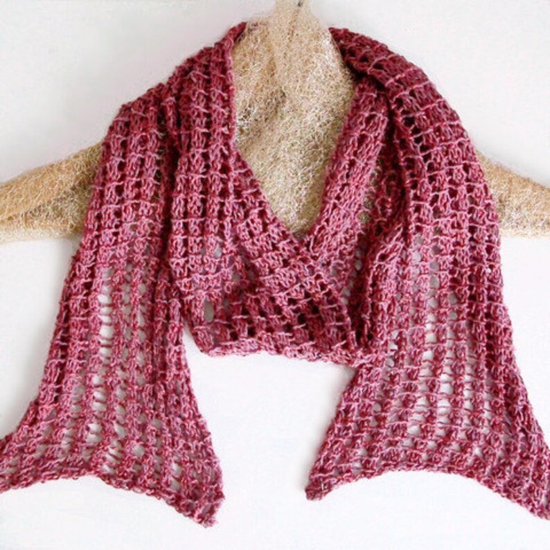 Mesh Lace Scarf KNITTING PATTERN Loki's Net Scarf Easy | Etsy