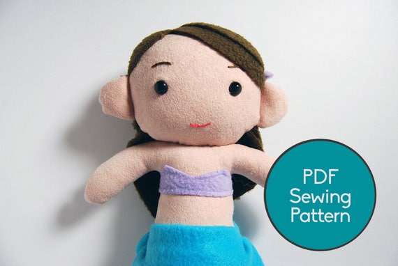 Mermaid Doll Pattern PDF Sewing Pattern Mermaid Plush | Etsy