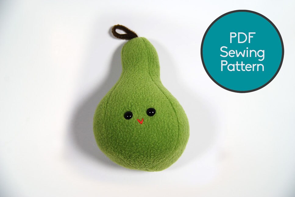 Fruit Pattern Bundle, PDF Sewing Pattern, Pear, Apple, Orange ...