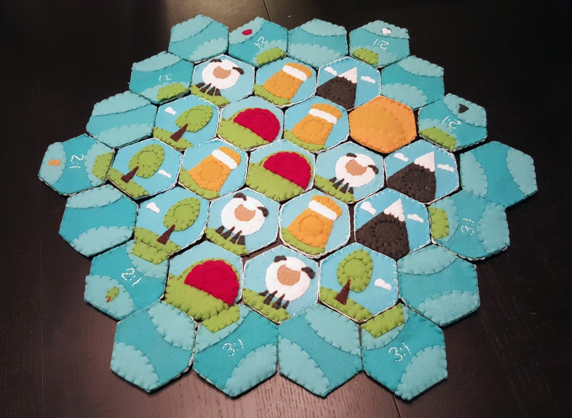 Settlers of Catan Resource Tile Set One of a Kind Handmade - Etsy Canada