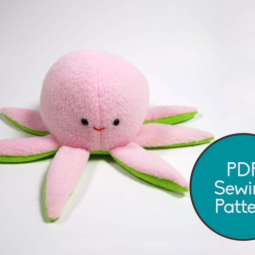 Coral the Giant Octopus PDF Sewing Pattern Plush / Soft Toy | Etsy