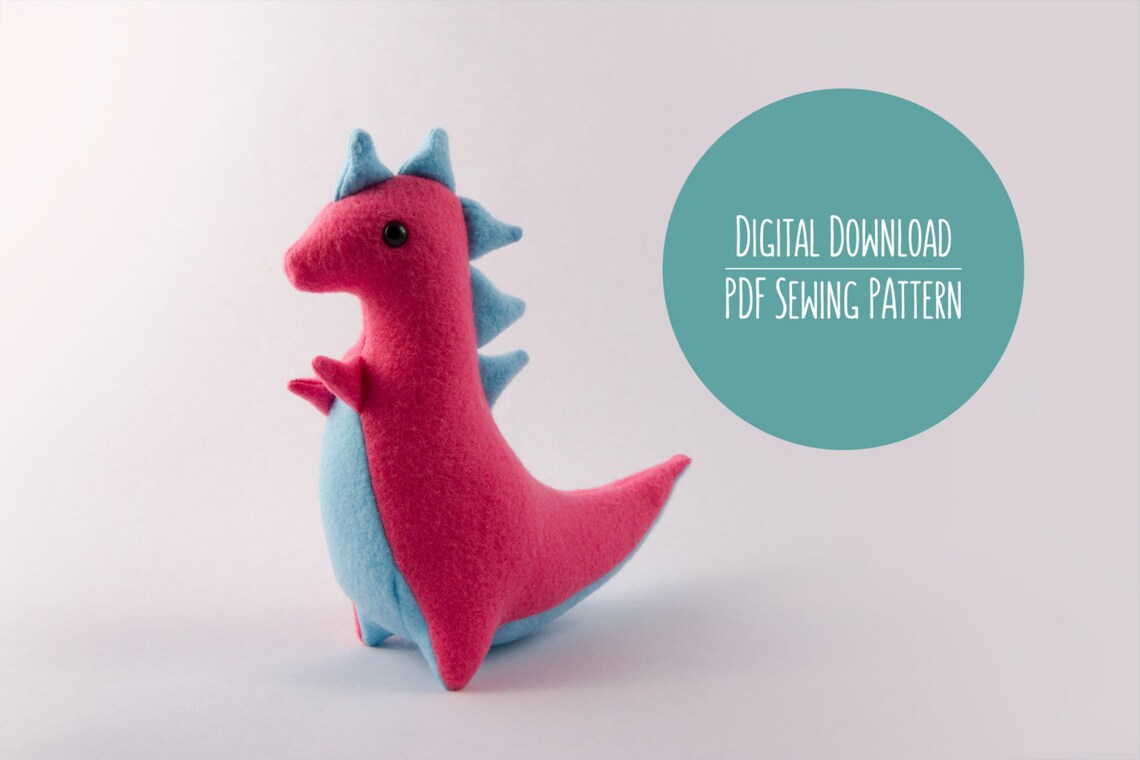 Dinosaur Plushie Pattern, PDF Sewing Pattern, T-rex Sewing Pattern - Etsy