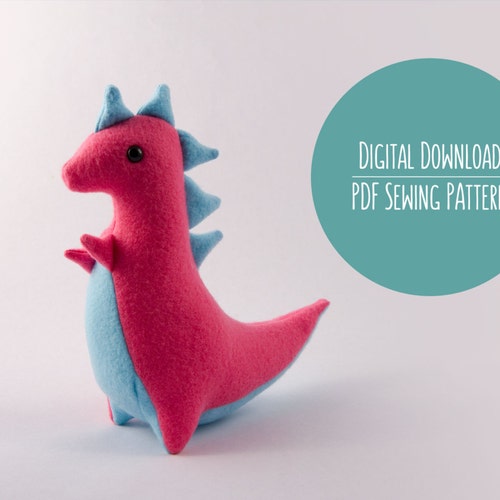 Dinosaur Plushie Pattern PDF Sewing Pattern T-rex Sewing - Etsy