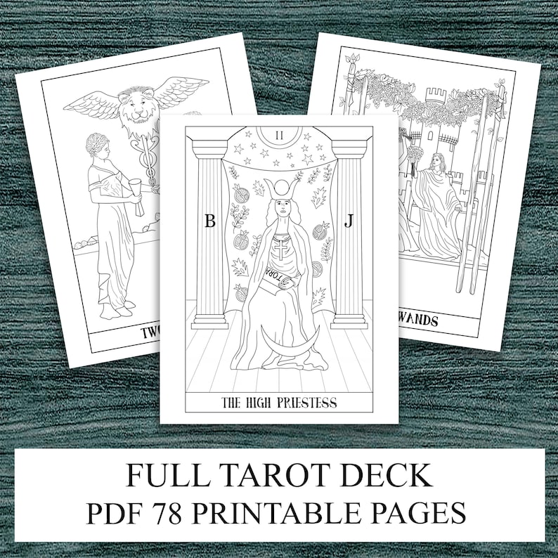 Color Your Own Tarot Cards | PDF Coloring Book | Coloring Pages ...