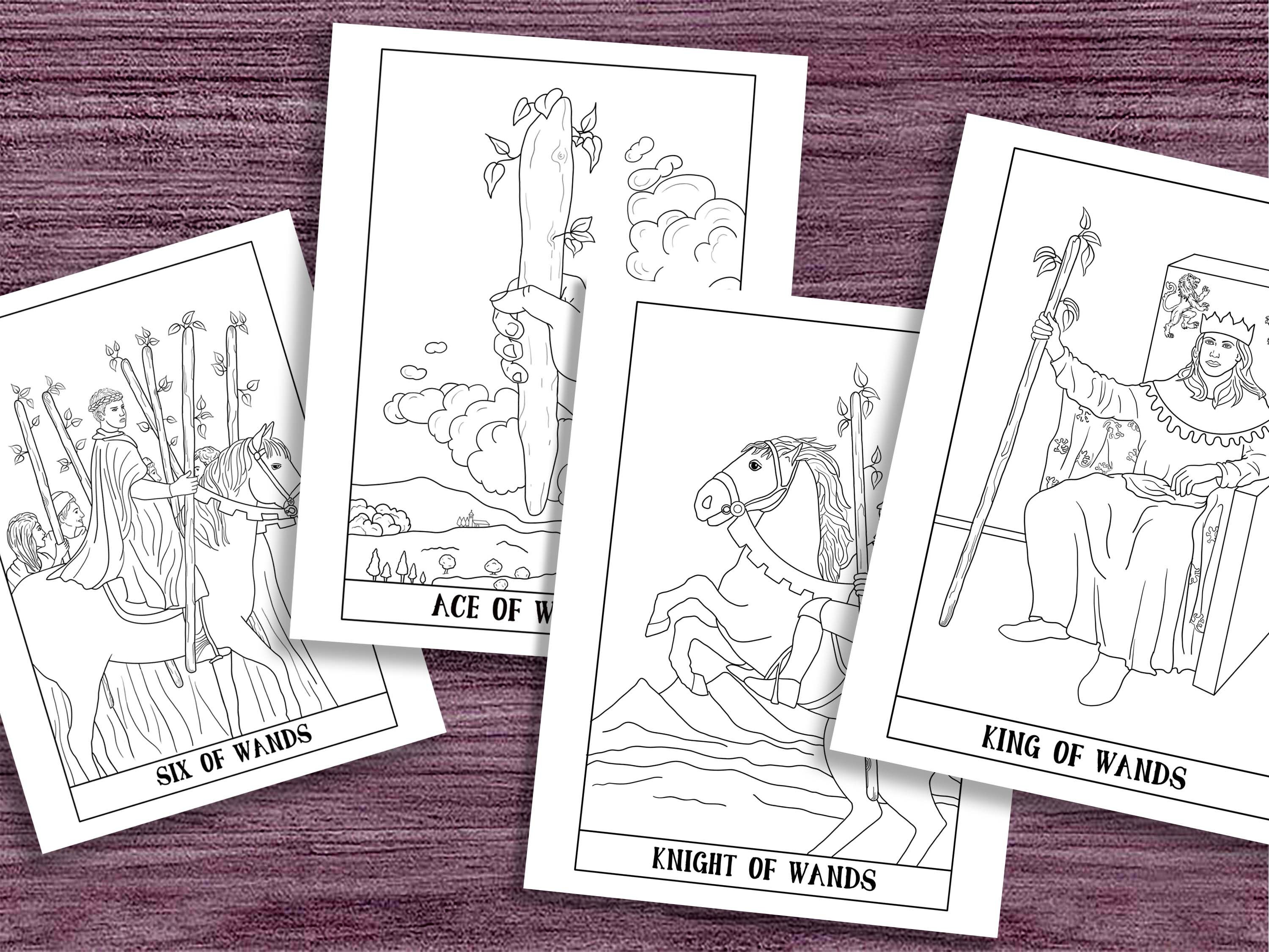 Color Your Own Tarot Printable Tarot Coloring Book 56 Printable ...