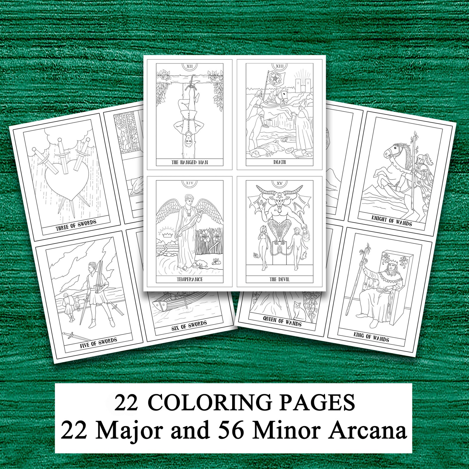 Color Your Own Tarot Cards | PDF Coloring Book | Coloring Pages ...
