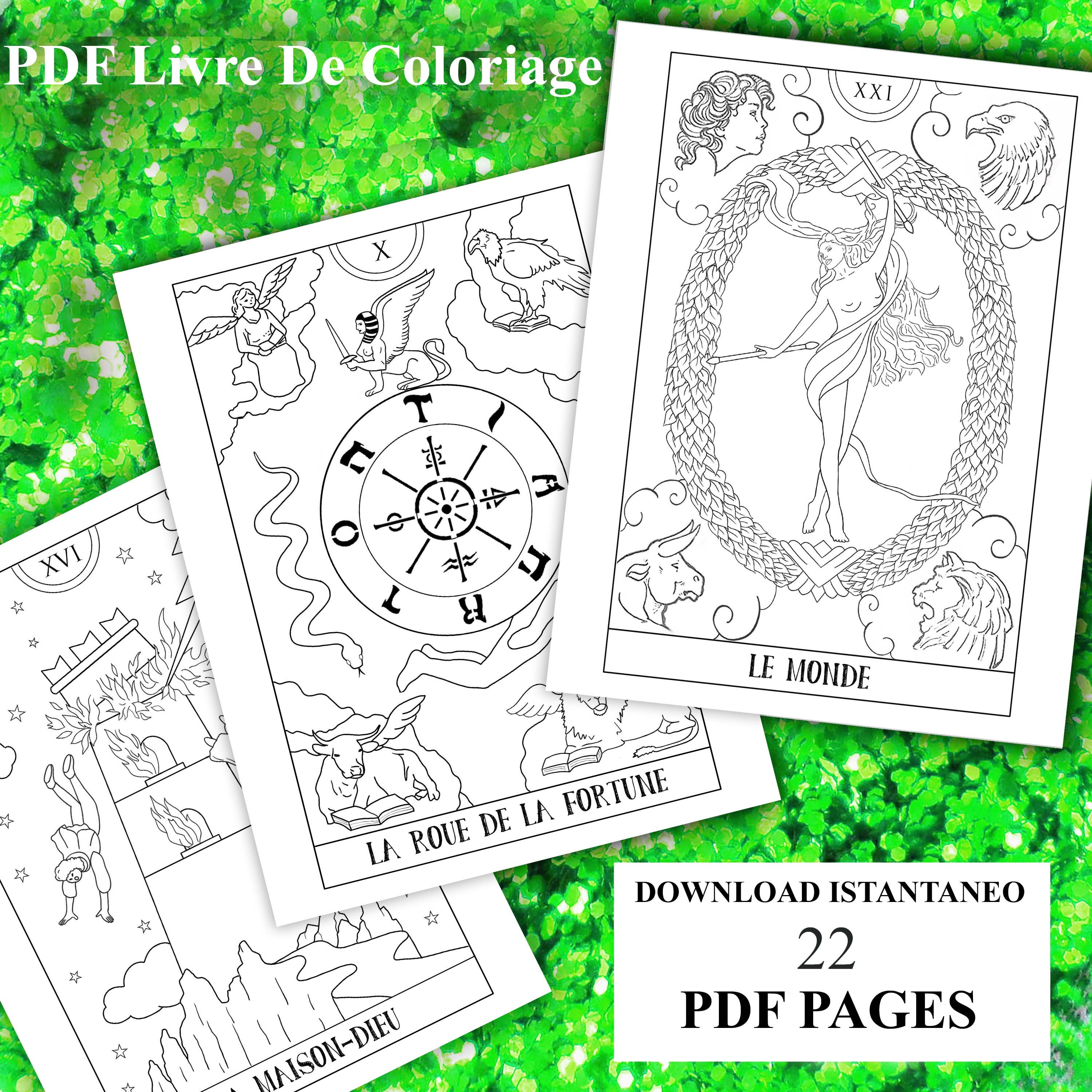Color Your Own Tarot Printable Tarot Coloring Book 22 Printable ...