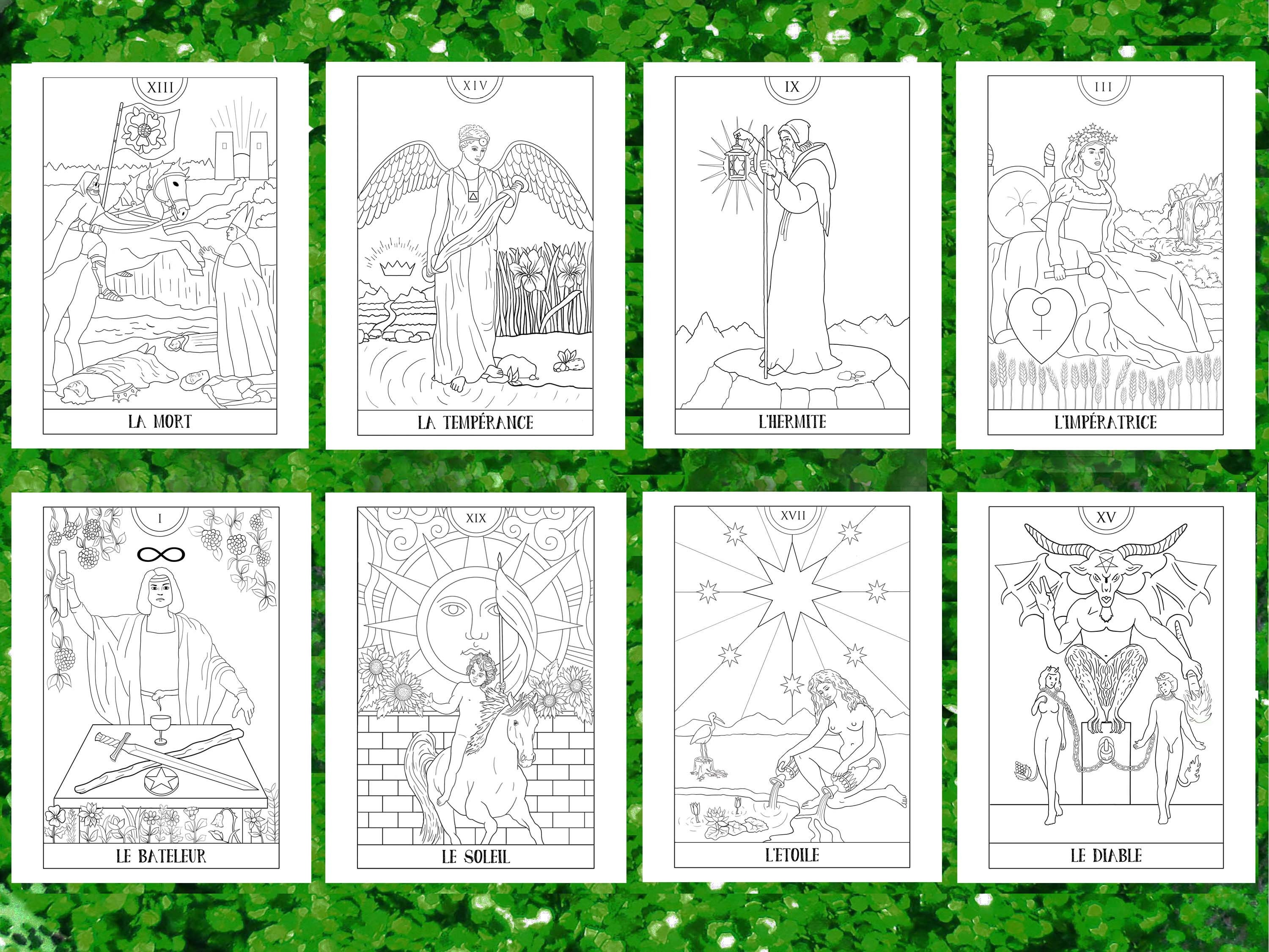 Color Your Own Tarot Printable Tarot Coloring Book 22 Printable ...