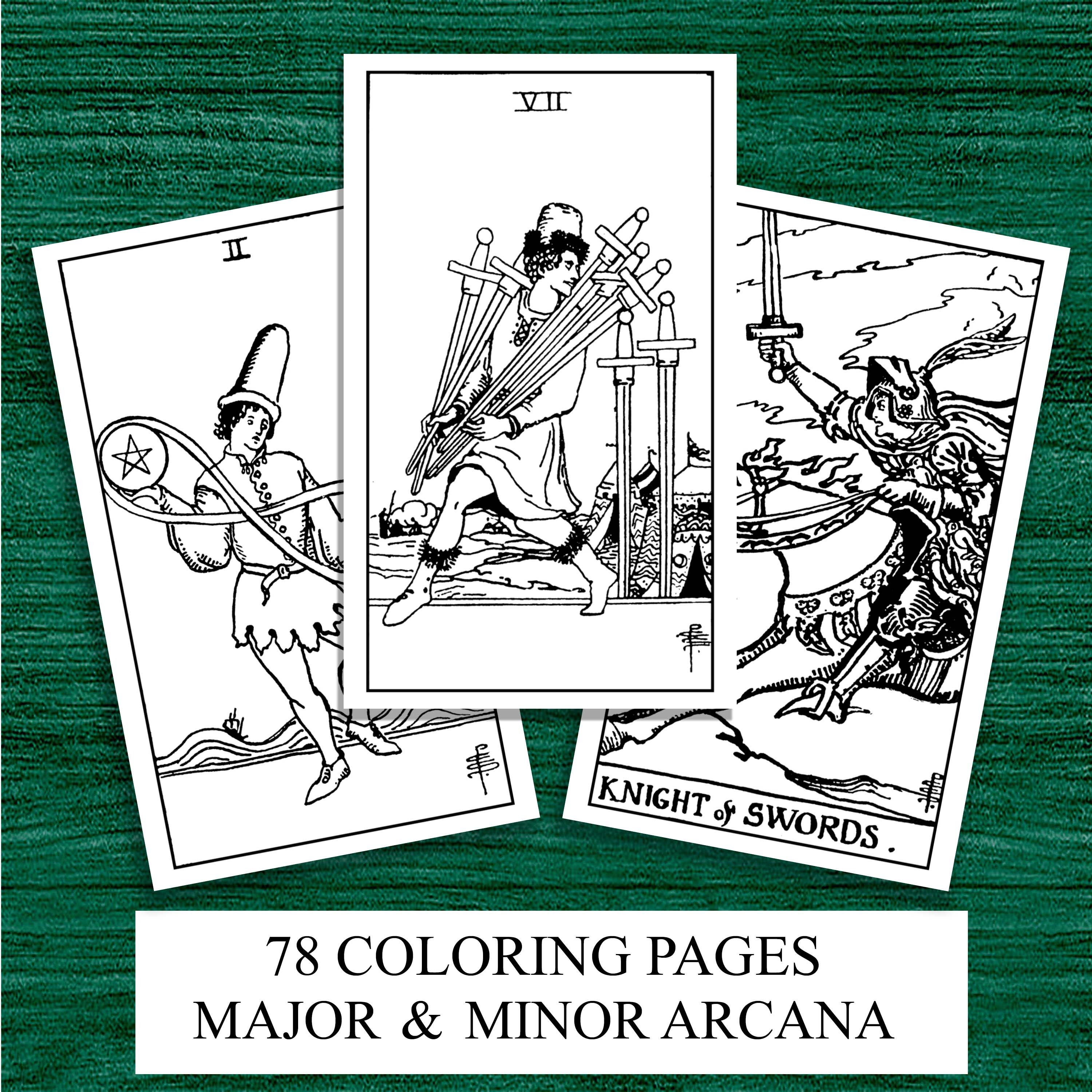 Color Your Own Rider-waite Tarot Cards | PDF Coloring Pages | Instant ...