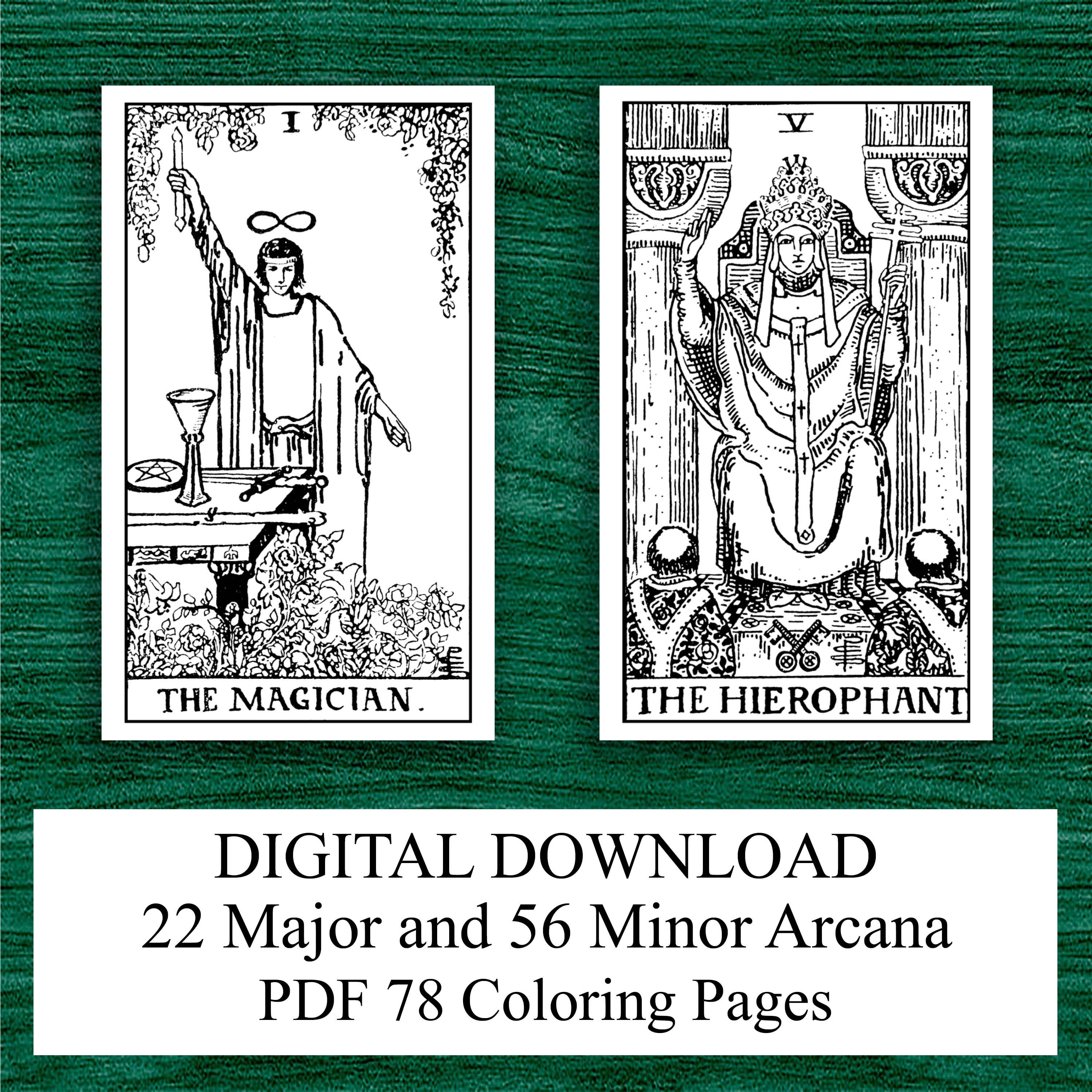 Color Your Own Rider-waite Tarot Cards | PDF Coloring Pages | Instant ...