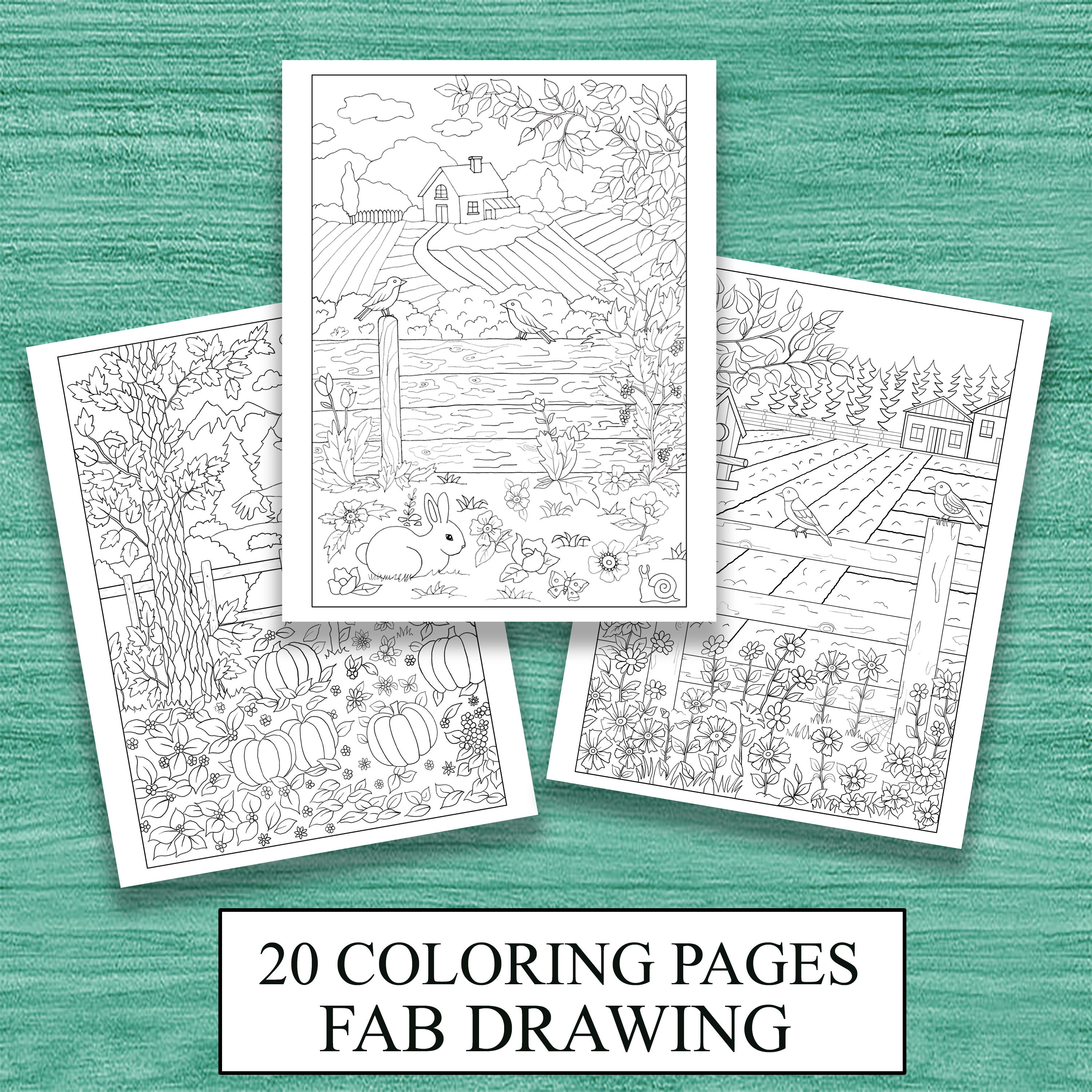 Coloring Book 20 Printable Handmade Drawings Coloring Pages PDF DIGITAL ...