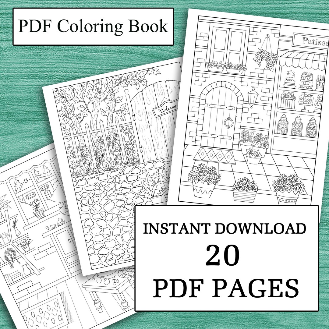 Coloring Book 20 Printable Handmade Drawings Coloring Pages PDF DIGITAL ...