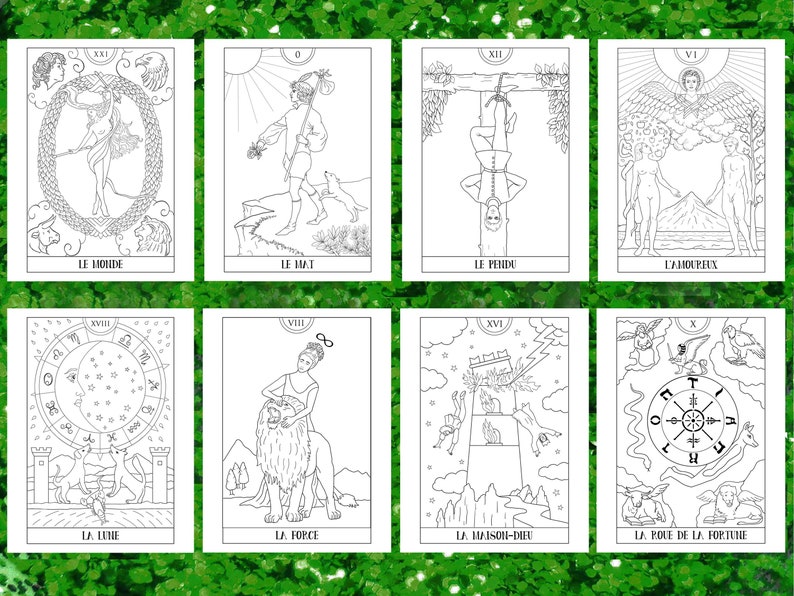 Color Your Own Tarot Printable Tarot Coloring Book 22 Printable ...