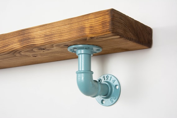 Floating Shelf Bracket Pipe Shelving Farmhouse Decor - Etsy