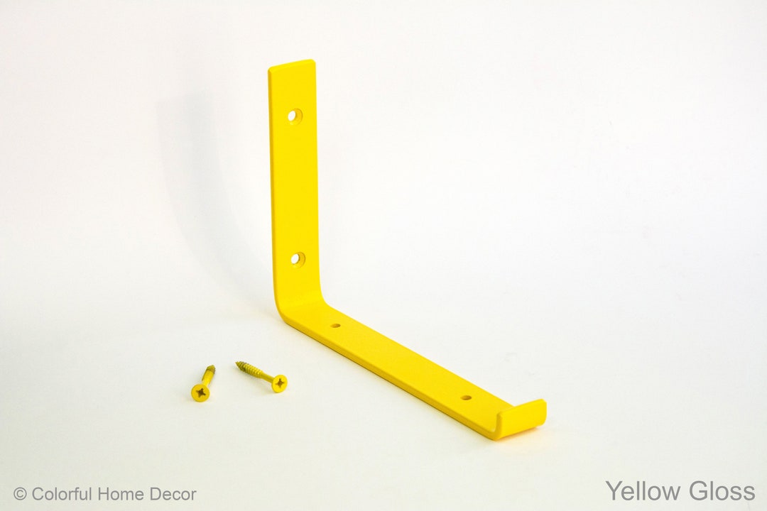 Steel Brackets Yellow Gloss Powder Coated - Newest J Design - Heavy ...