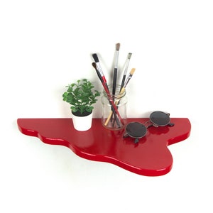 Wall Mounted Shelf - Red Shelf, Maximalist Decor, Aesthetic Shelf ...