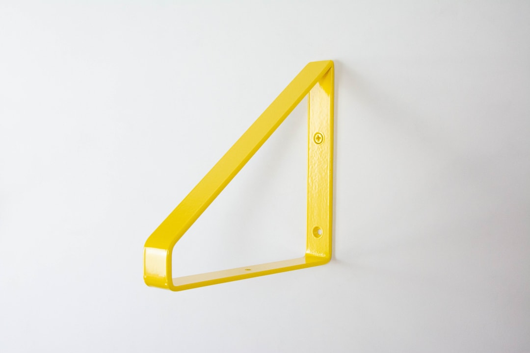 Free Shipping Modern Shelf Bracket - Yellow Gloss Color Steel Bracket ...