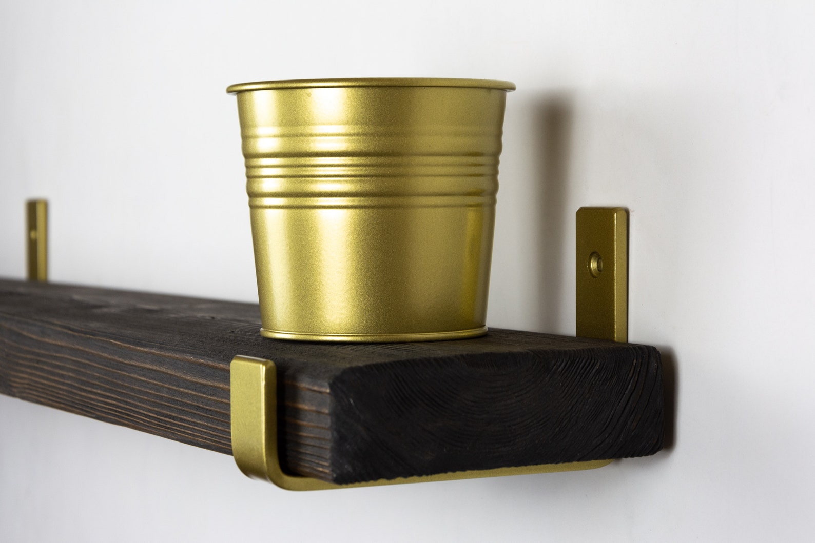 Floating Shelf With Brackets - Kitchen Shelf - Open Shelving - Rustic ...