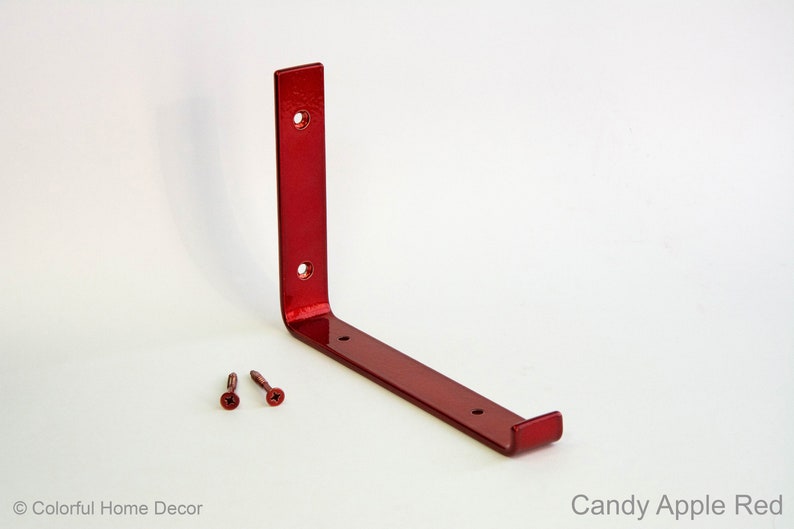 Steel Brackets Candy Apple Red Powder Coated Newest J Design - Etsy