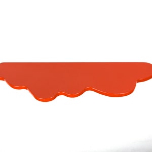 Aesthetic Shelf - Orange Shelf, Plant Shelf, Floating Wavy Shelf, Funky ...