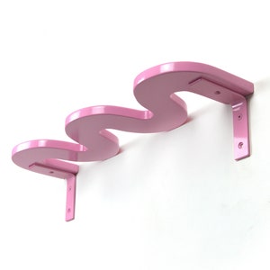 Squiggle Shelf - Pastel Pink Shelf, Funky Decor, Danish Pastel ...
