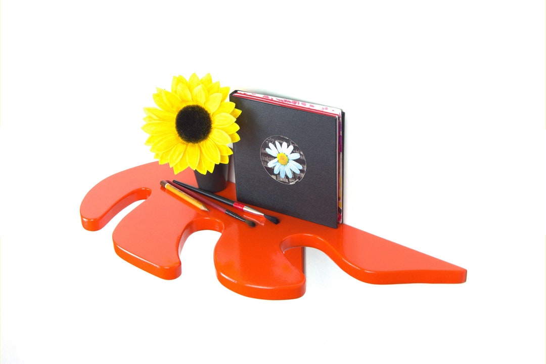 Hanging Plant Shelf - Orange Color Shelf, Aesthetic Shelf, Eclectic ...