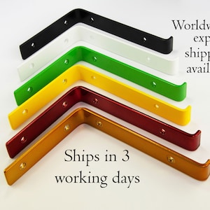 Steel Brackets Yellow Gloss Powder Coated - Heavy Duty Brackets - Shelf ...